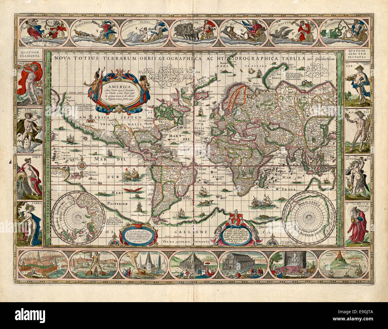 17th century map of world hi-res stock photography and images - Alamy