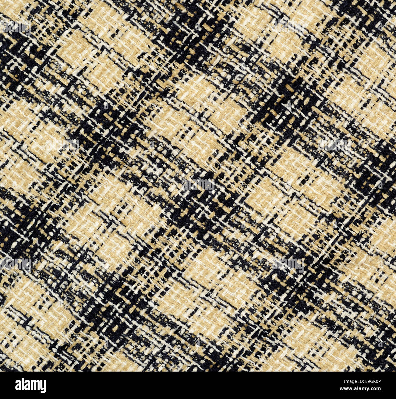 Beige and blue checkered fabric for background Stock Photo - Alamy