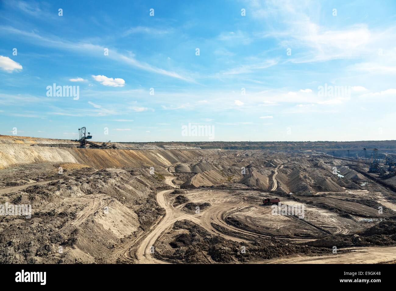 Landscape with mine machine Stock Photo - Alamy