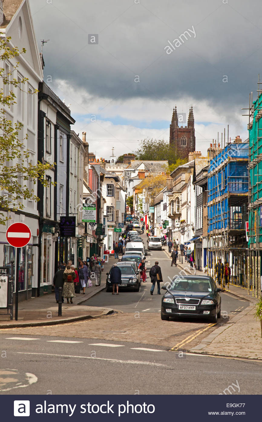 Totnes Town Centre South Devon England Uk Stock Photos & Totnes Town ...