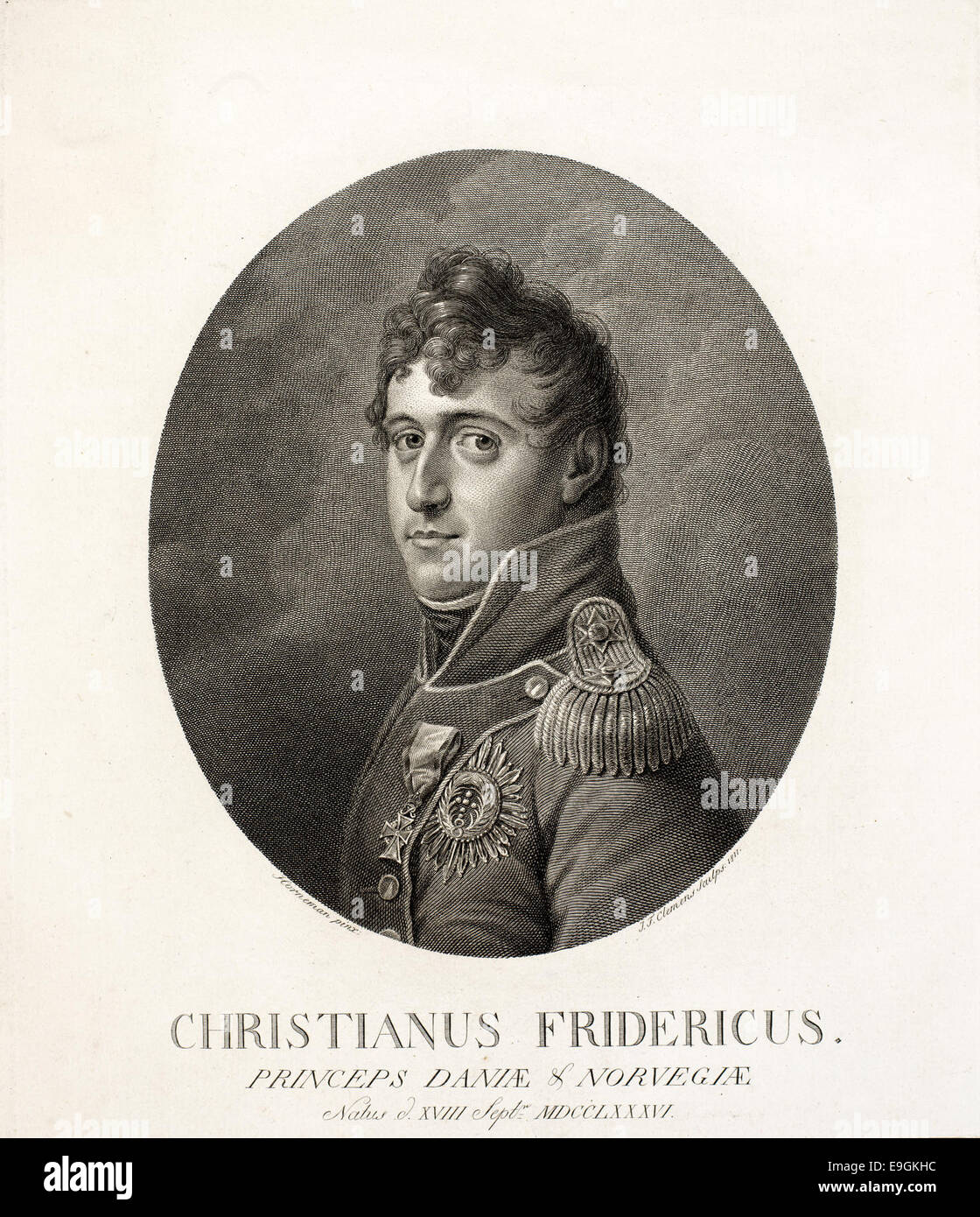 Portrait of Christian VIII of Denmark, also known as Christian Frederik ...