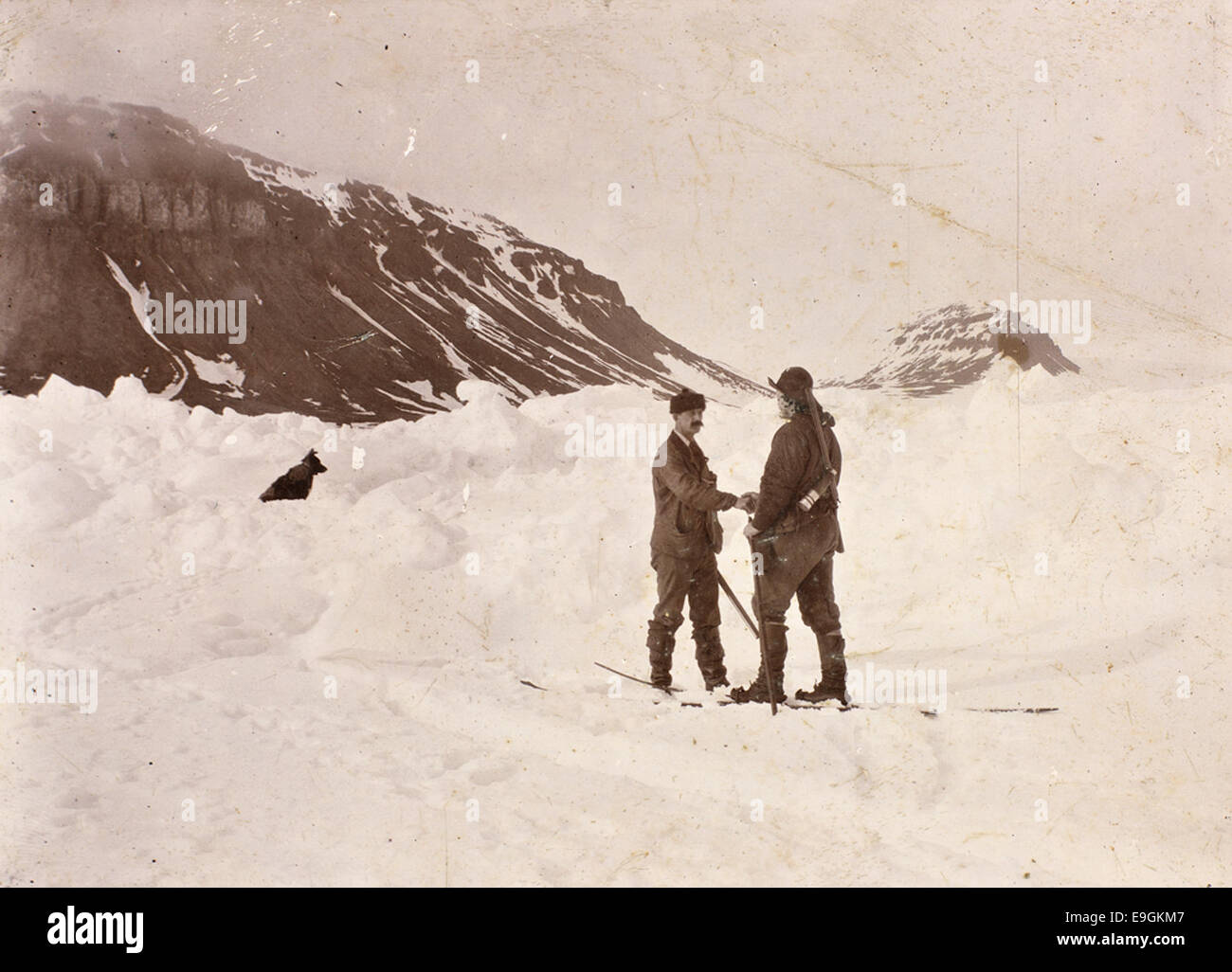 This photograph depicts the first meeting with a stranger in the Arctic ...