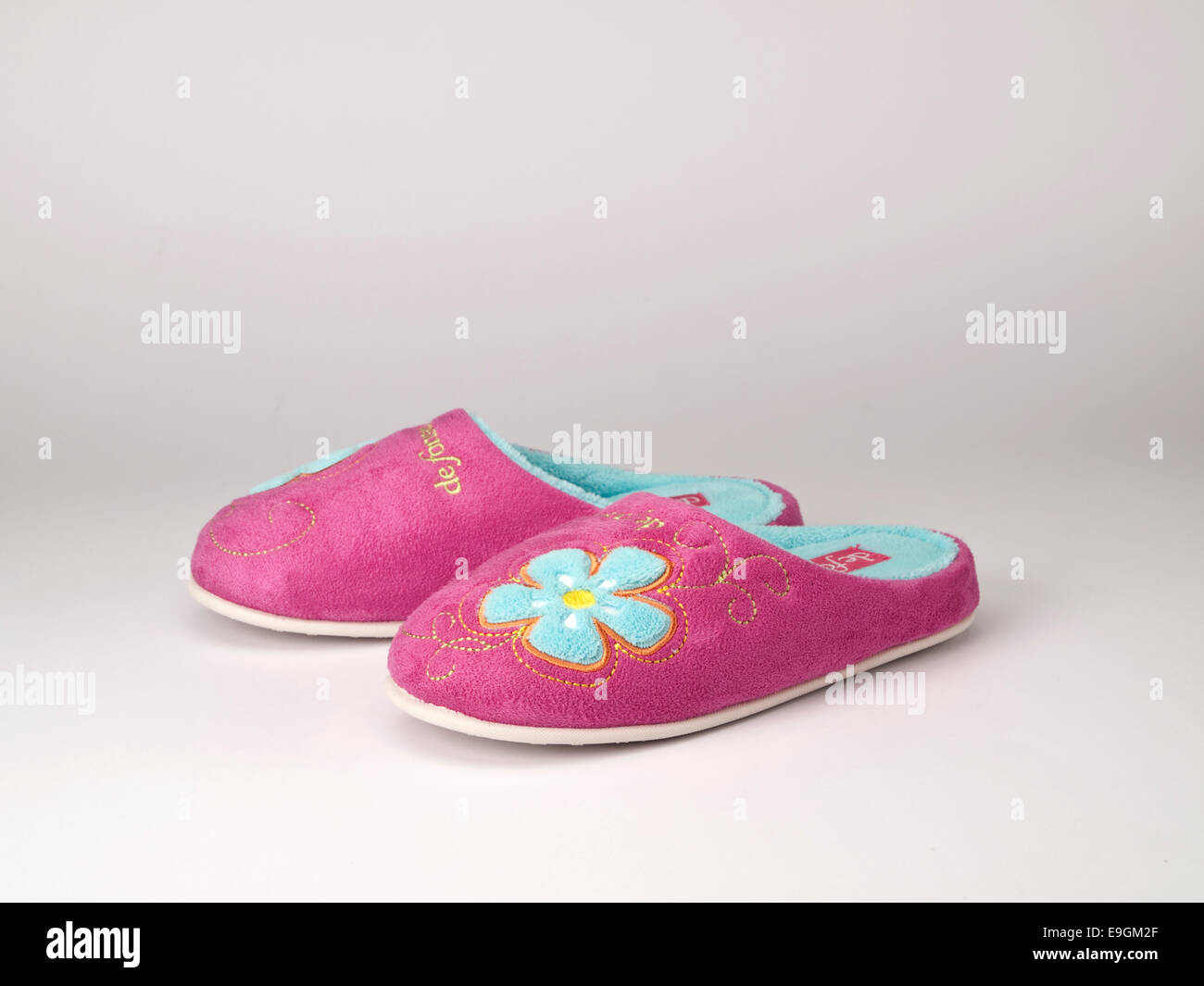 Pair of woman's slippers Stock Photo - Alamy
