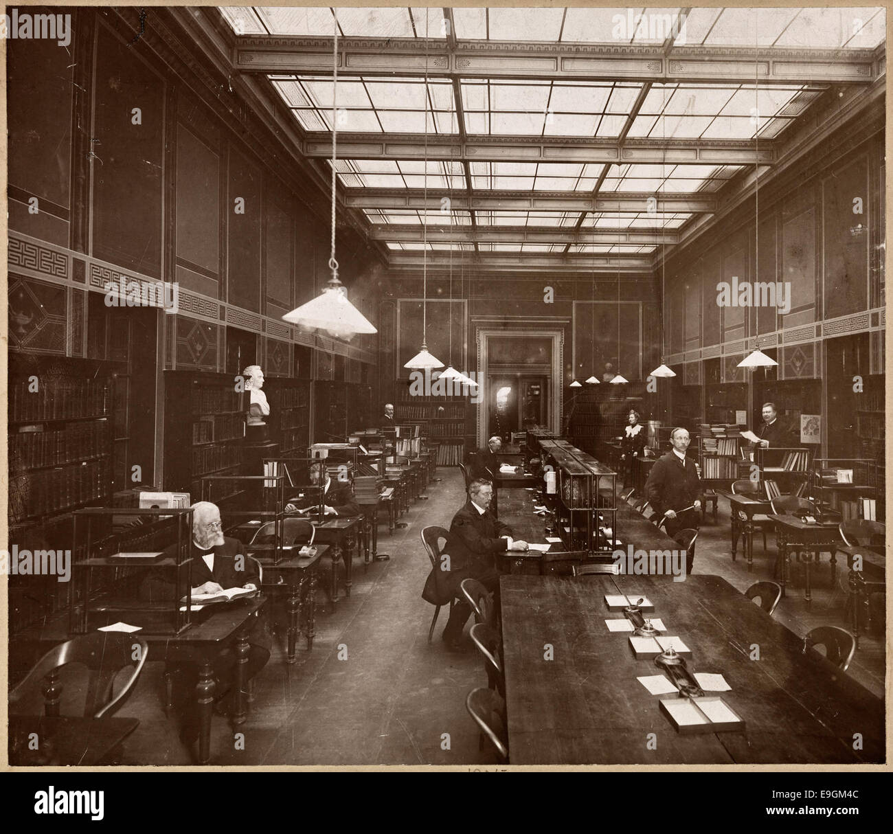 A photograph of the interior of Domus Bibliotheca, featuring prominent ...