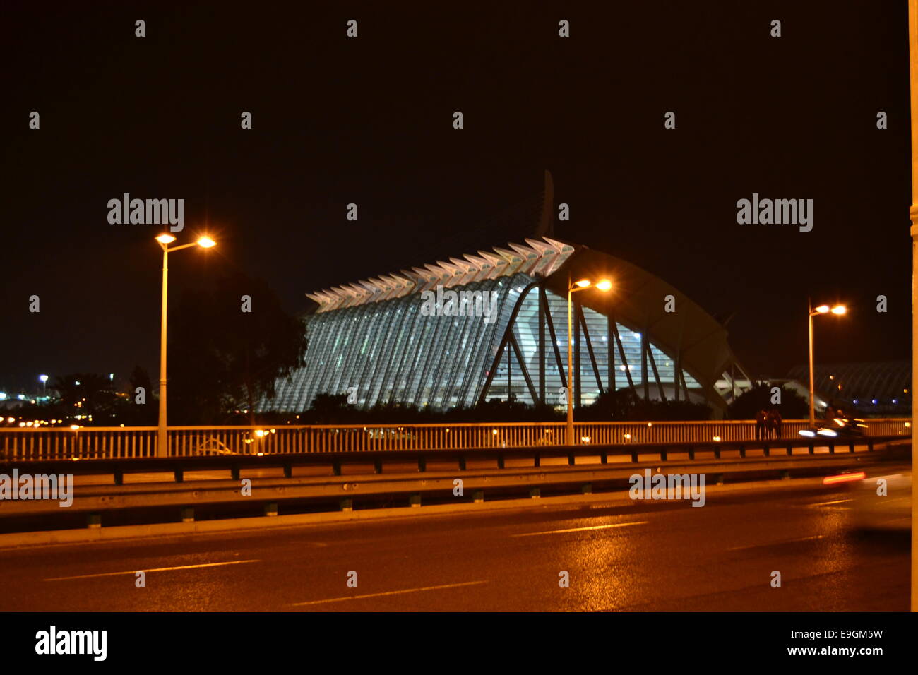 Valencia night lights hi-res stock photography and images - Alamy