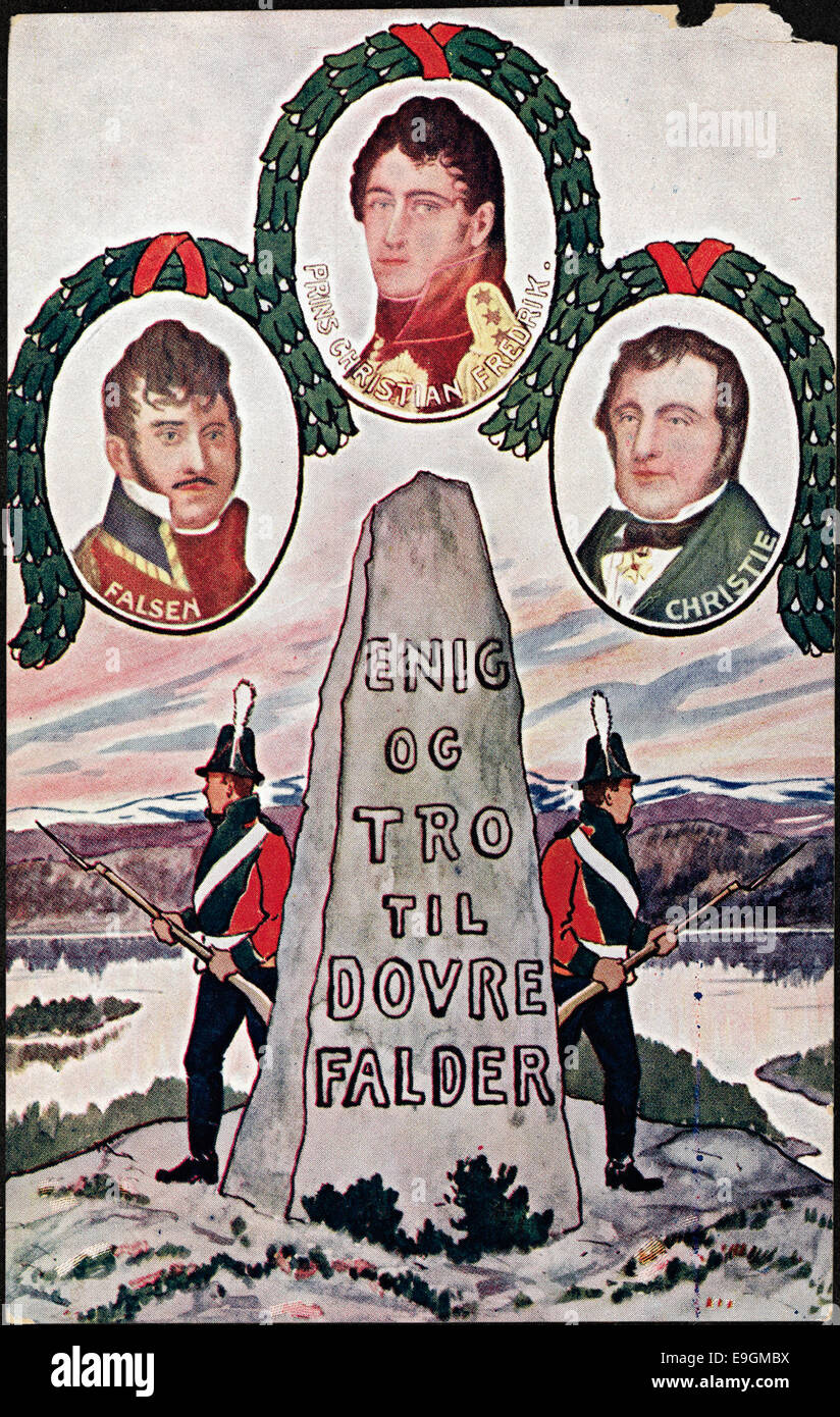 A commemorative image marking the 100th anniversary of Norway's ...