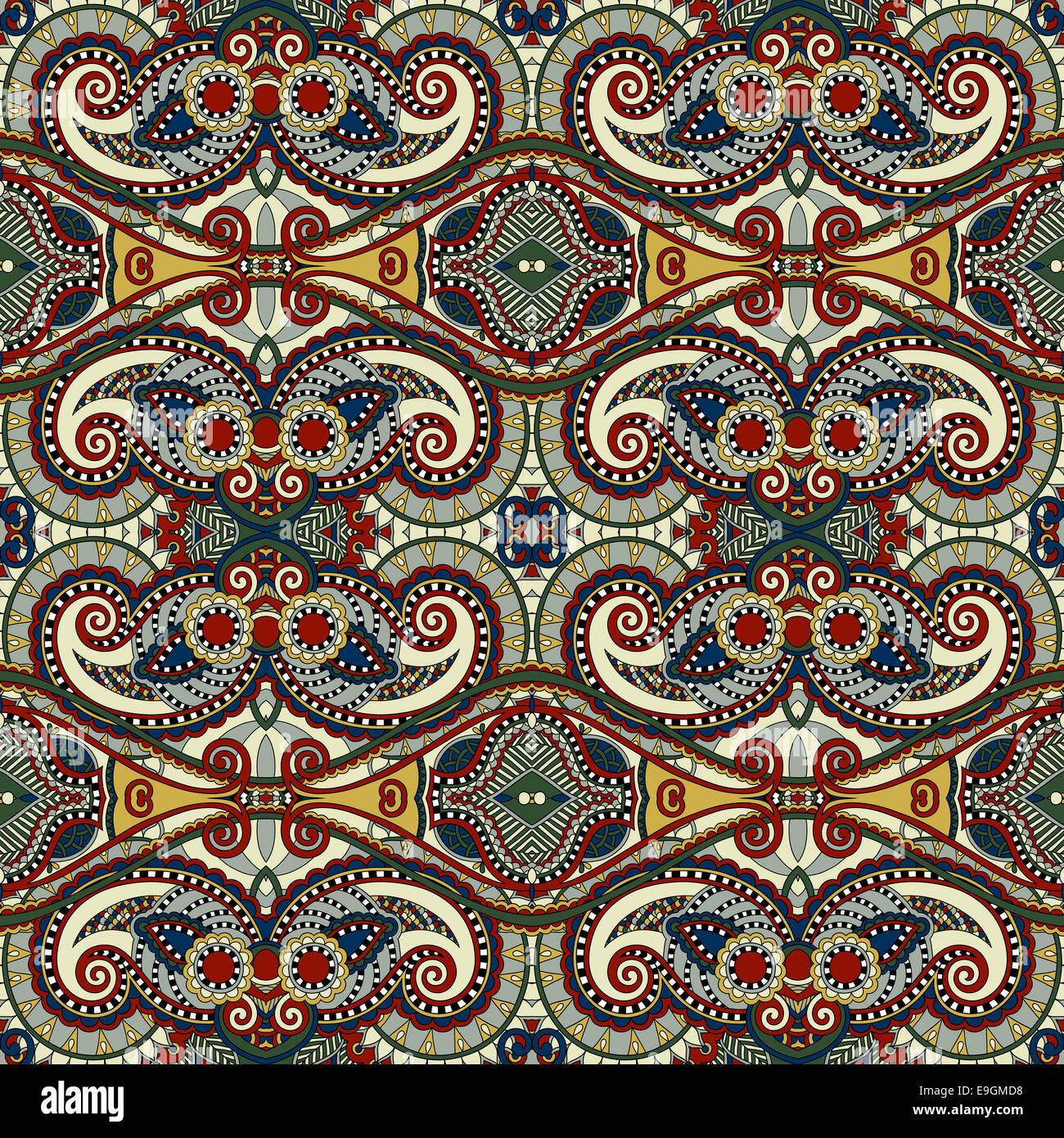seamless geometry vintage pattern, ethnic style ornamental backg Stock ...