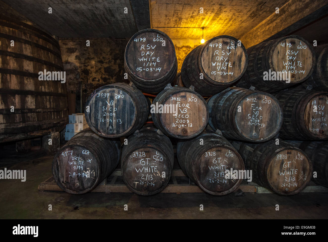 Sherry barrels in Jerez bodega, Spain Stock Photo - Alamy