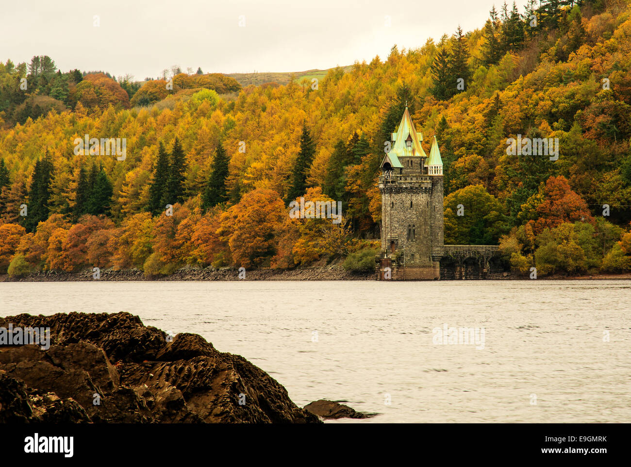 Autumn at Lake Vyrnwy in Mid Wales Stock Photo - Alamy