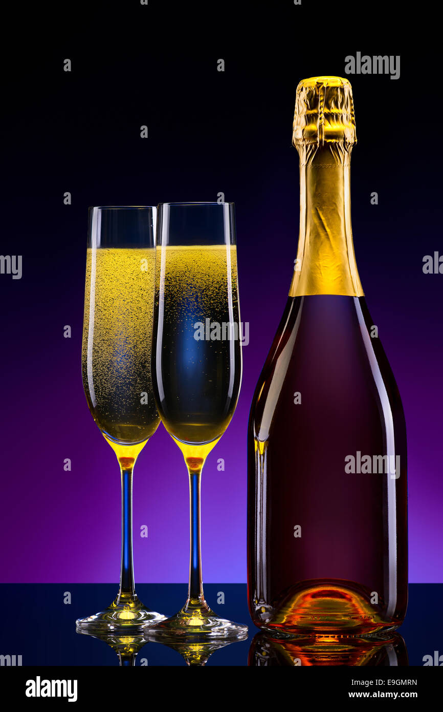 luxury champagne set a very festive background Stock Photo - Alamy