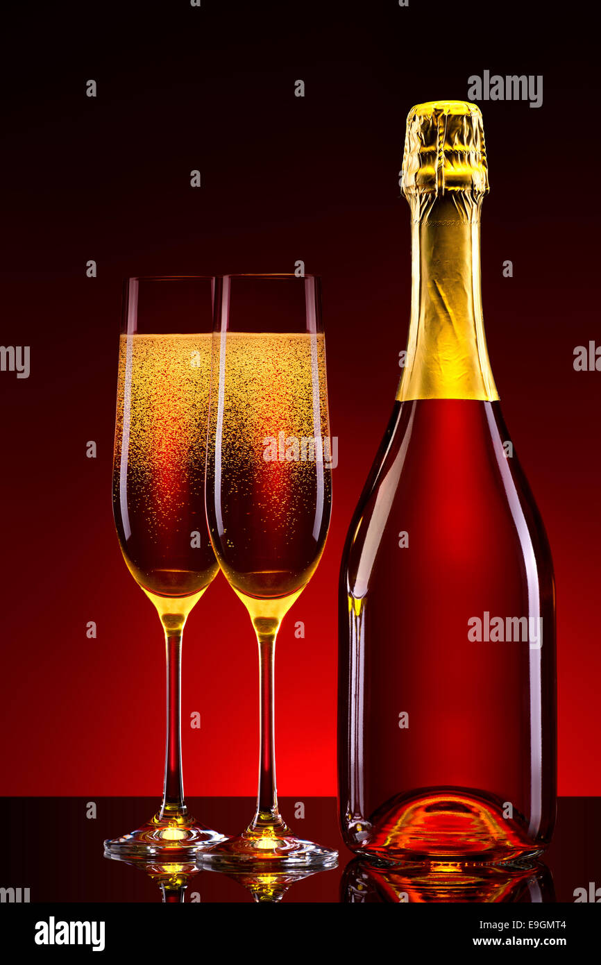 luxury champagne set a very festive background Stock Photo - Alamy