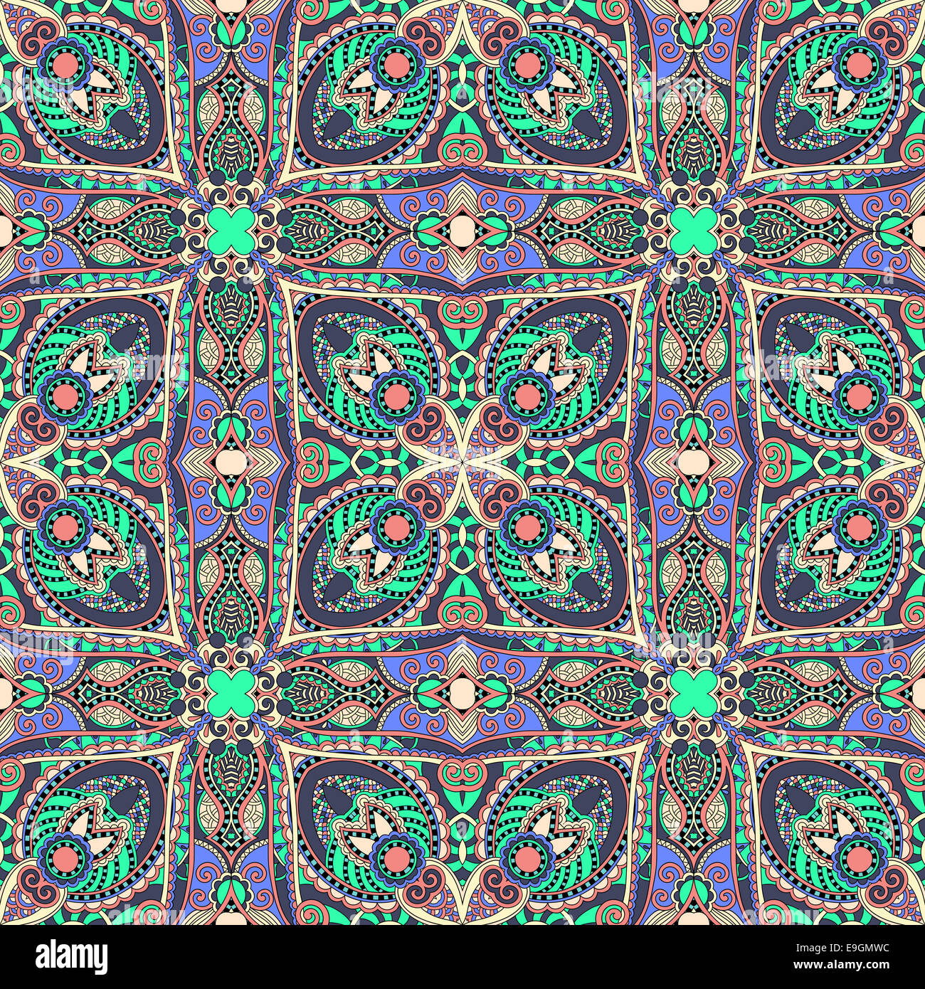 seamless geometry vintage pattern, ethnic style ornamental backg Stock ...