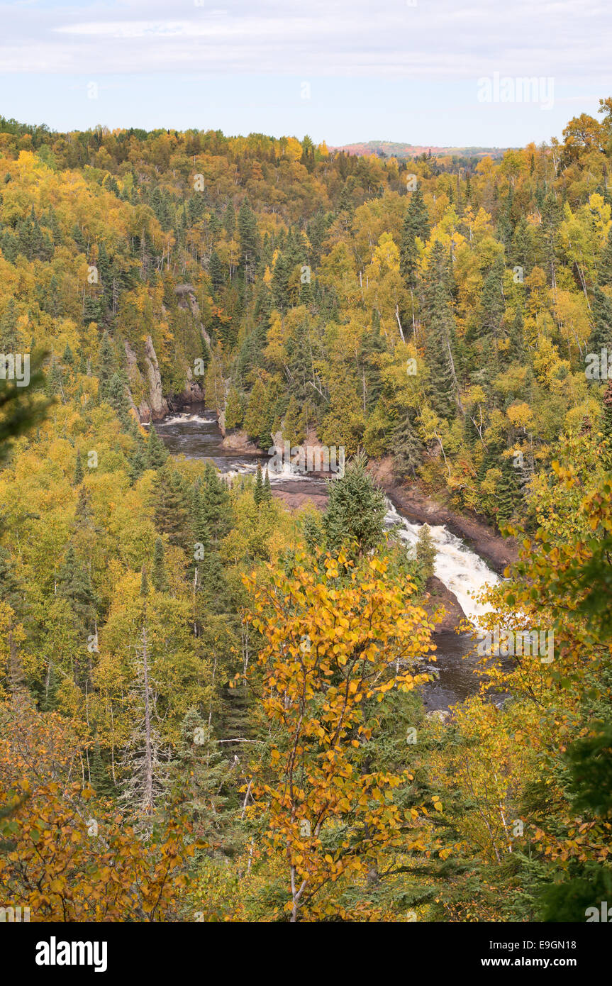 Brule River valley waterfall Minnesota USA Stock Photo - Alamy