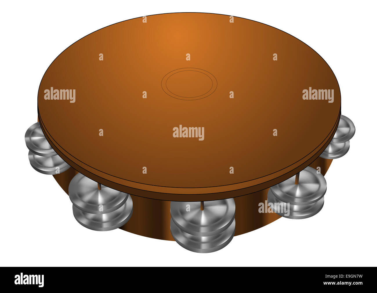 Tambourine timbrel percussion musical Cut Out Stock Images & Pictures ...