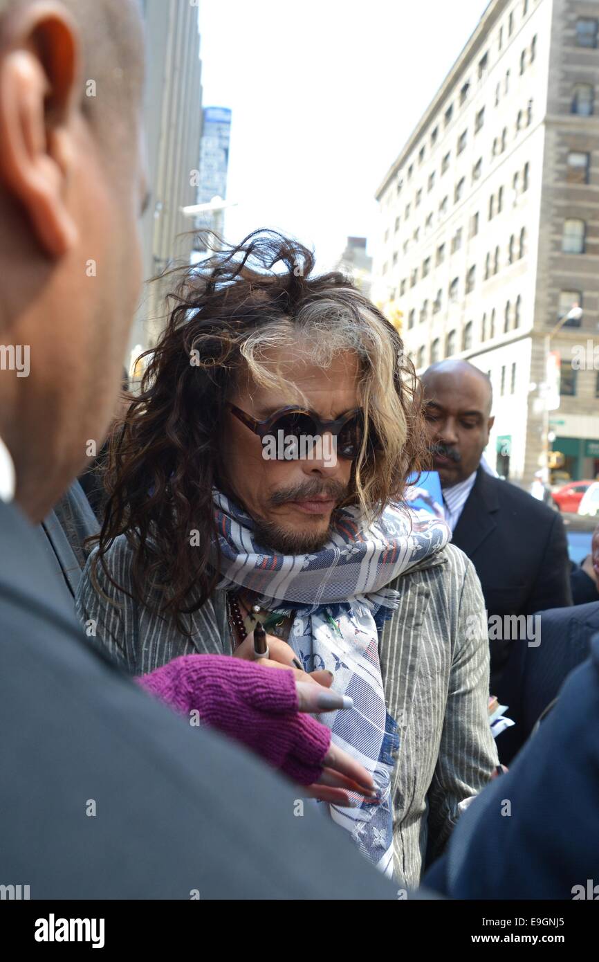 Steven Tyler leaving his hotel Featuring: Steven Tyler Where: Manhattan ...