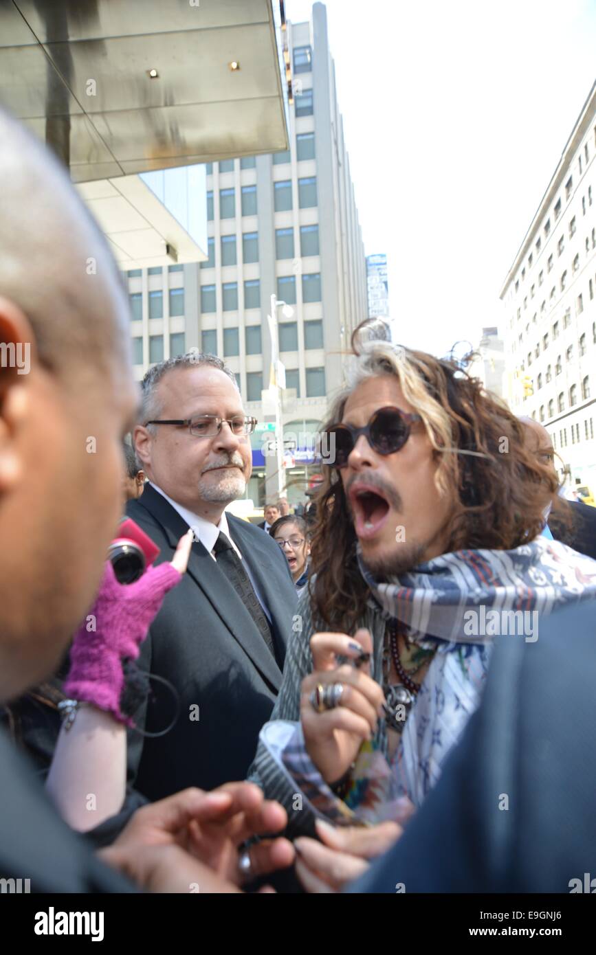 Steven Tyler leaving his hotel Featuring: Steven Tyler Where: Manhattan ...
