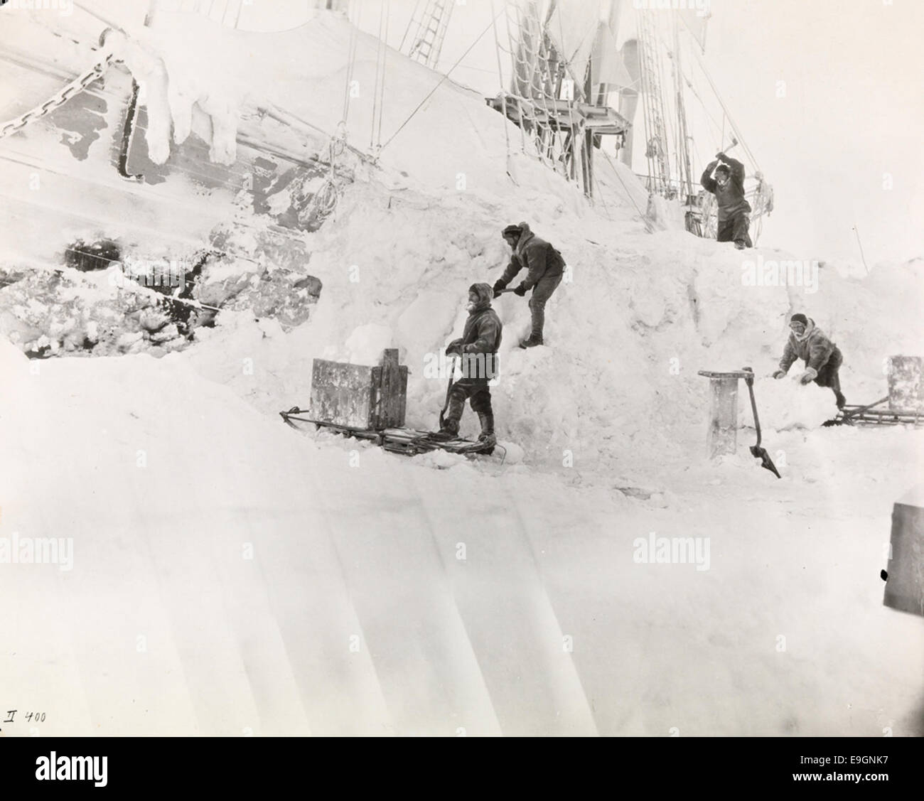 A historical photograph from the 1895 Arctic expedition led by Fridtjof ...