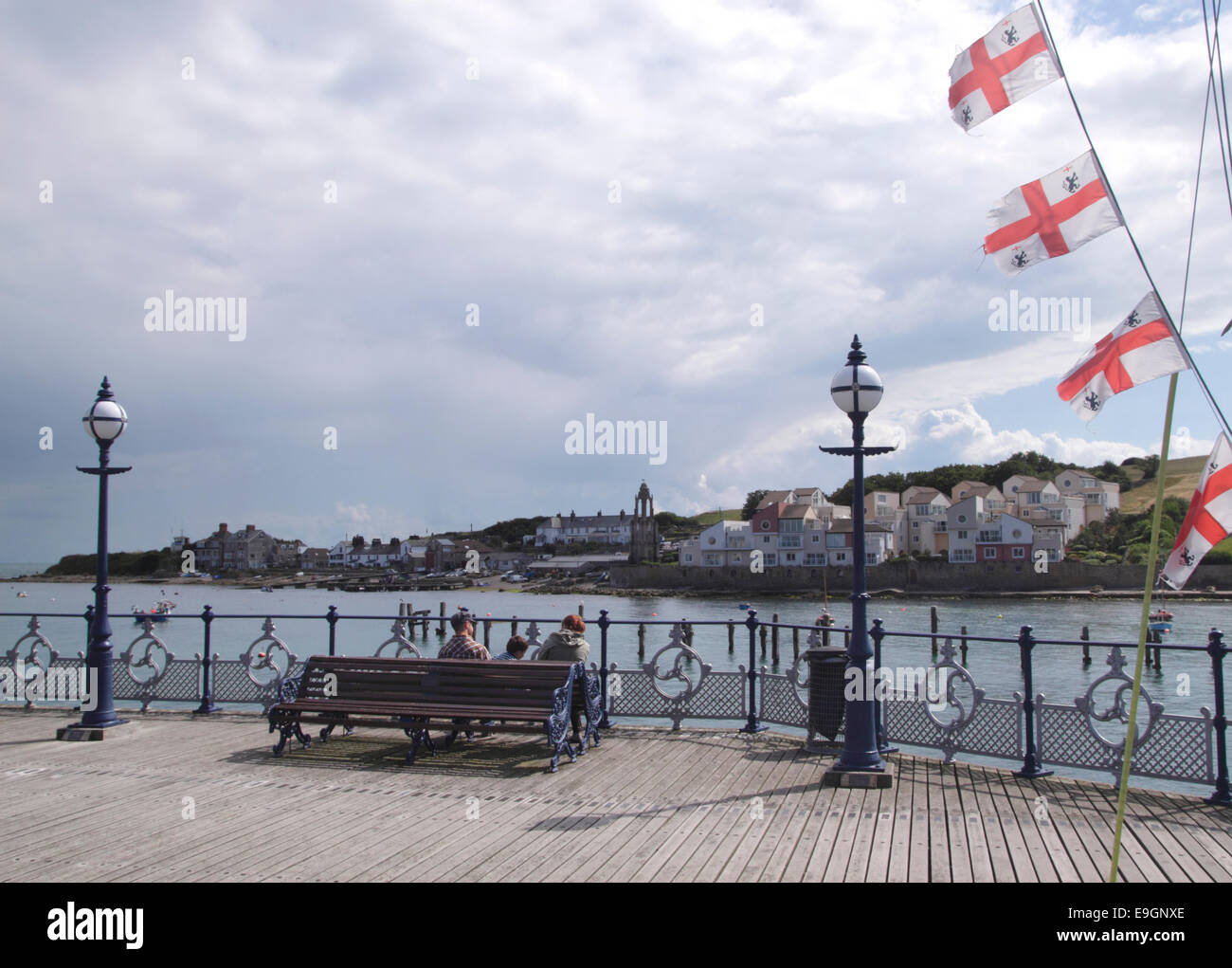Swanage view from Swanage Pier Dorset England Stock Photo - Alamy