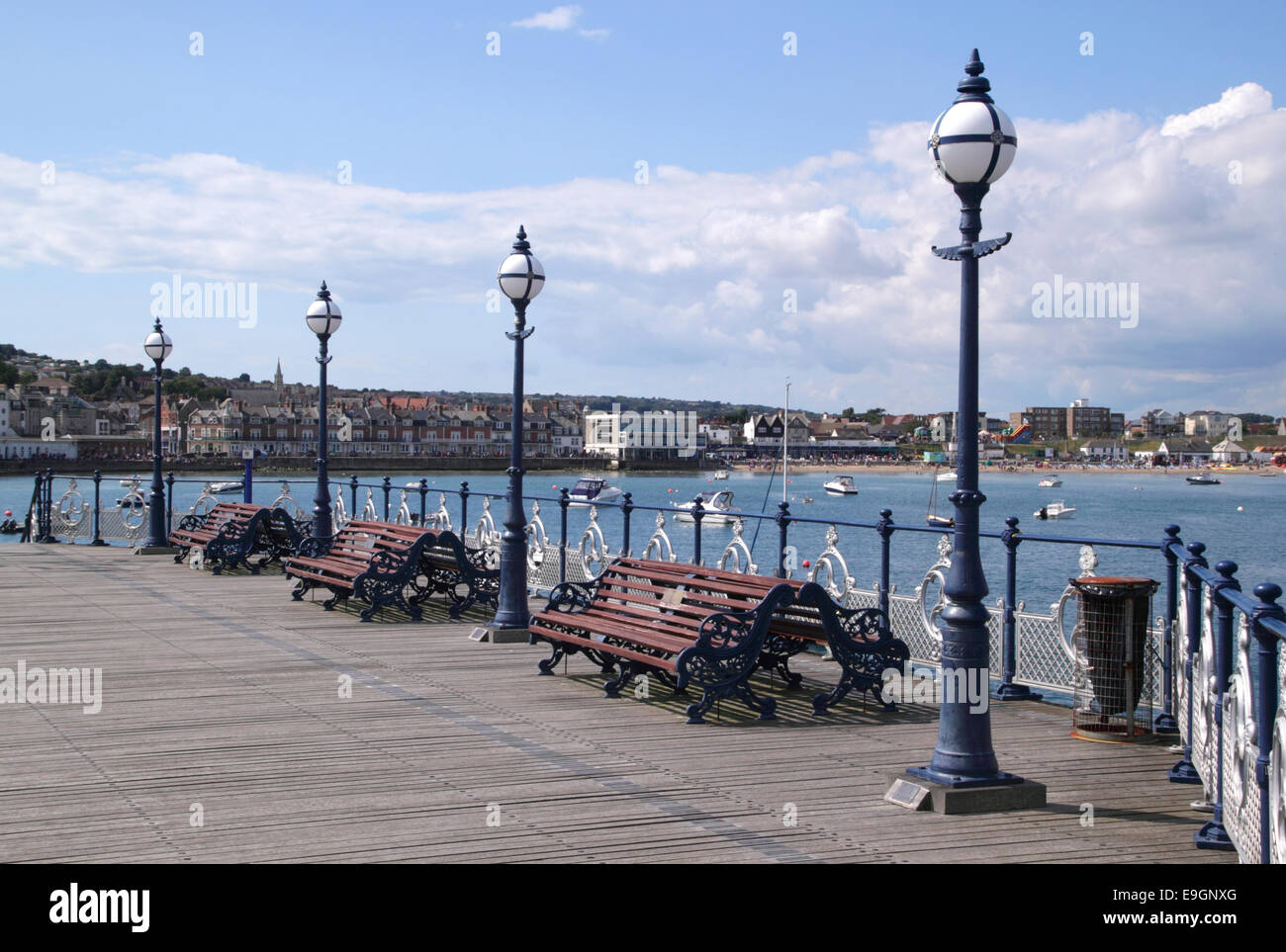 Swanage seafront view from Swanage Pier Dorset England Stock Photo - Alamy