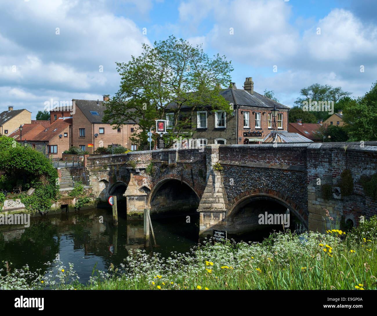 Bishop Bridge in Norwich, the only surviving medieval bridge in the ...