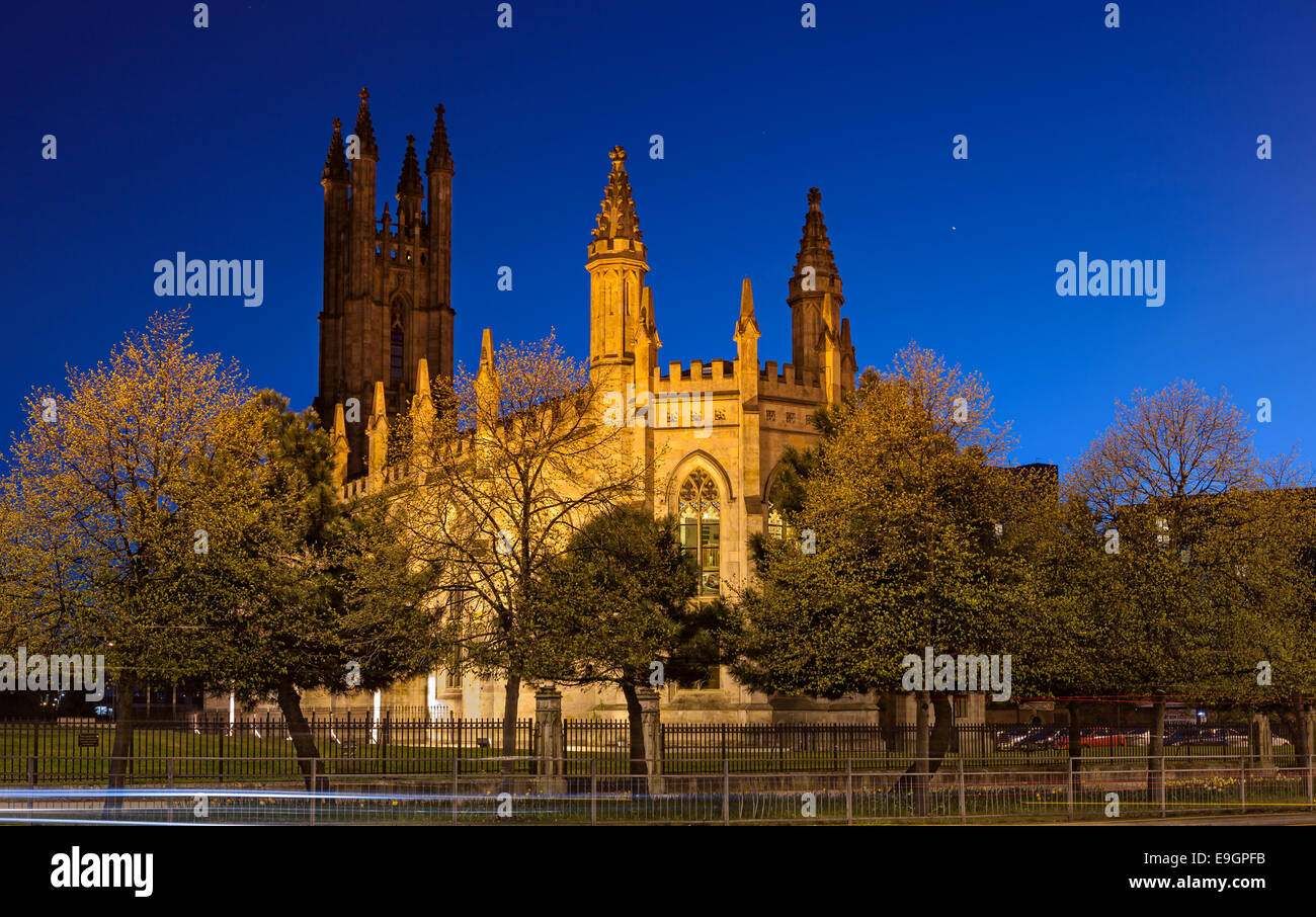 Gothic style architecture of St George church in Manchester England ...