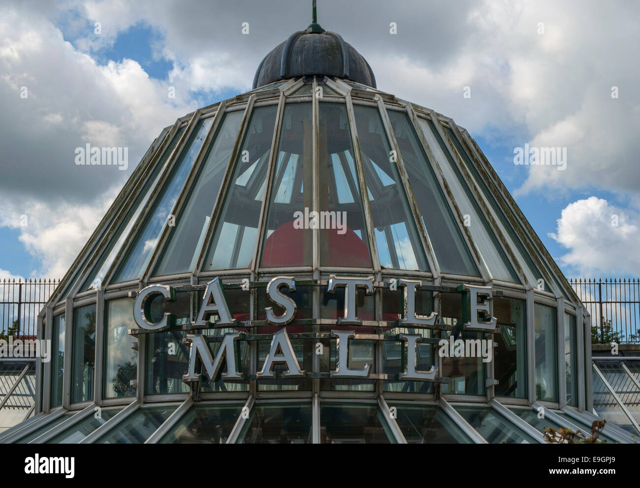 The sign above Castle Mall Shopping Centre Stock Photo - Alamy