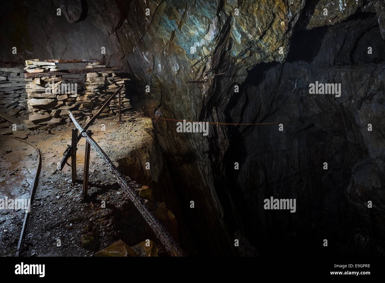 Spion Kop slate mine, Coniston old man, Lake District Stock Photo - Alamy