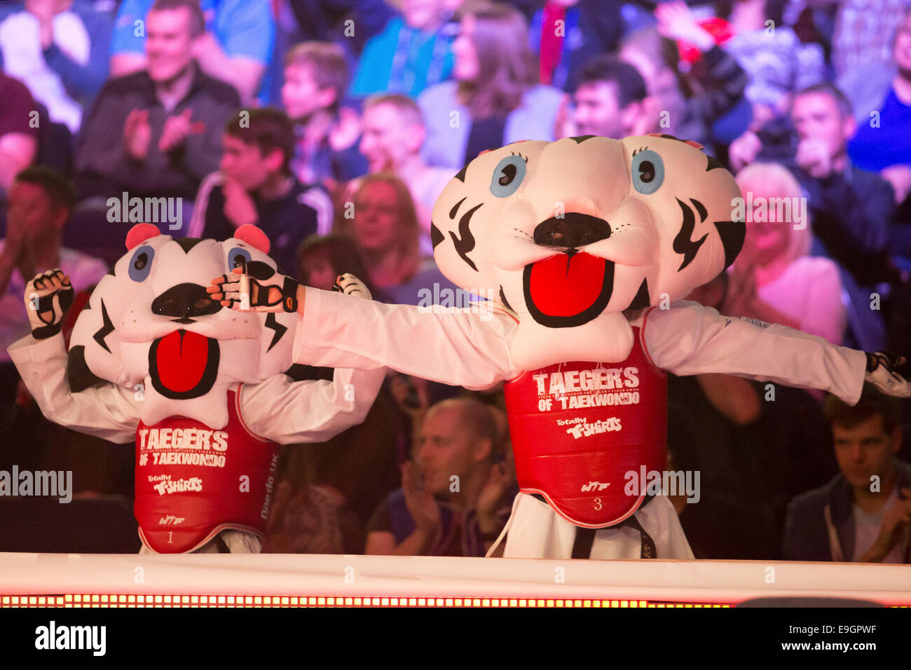 The Taegers, Mascots at the 2014 WTF World Taekwondo Grand Prix ...