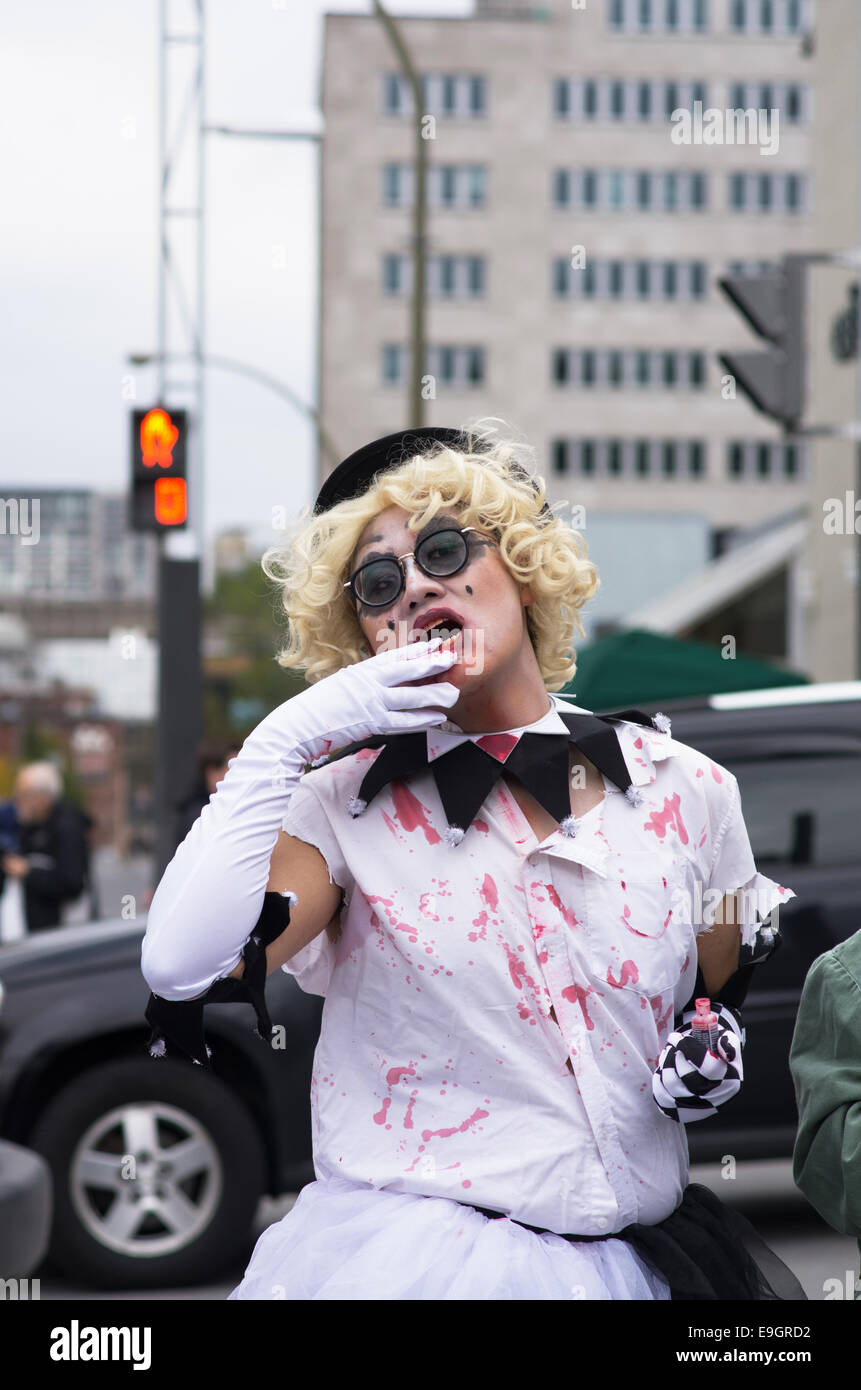 Montreal Zombie Walk. A zombie walk is a public manifestation, where ...