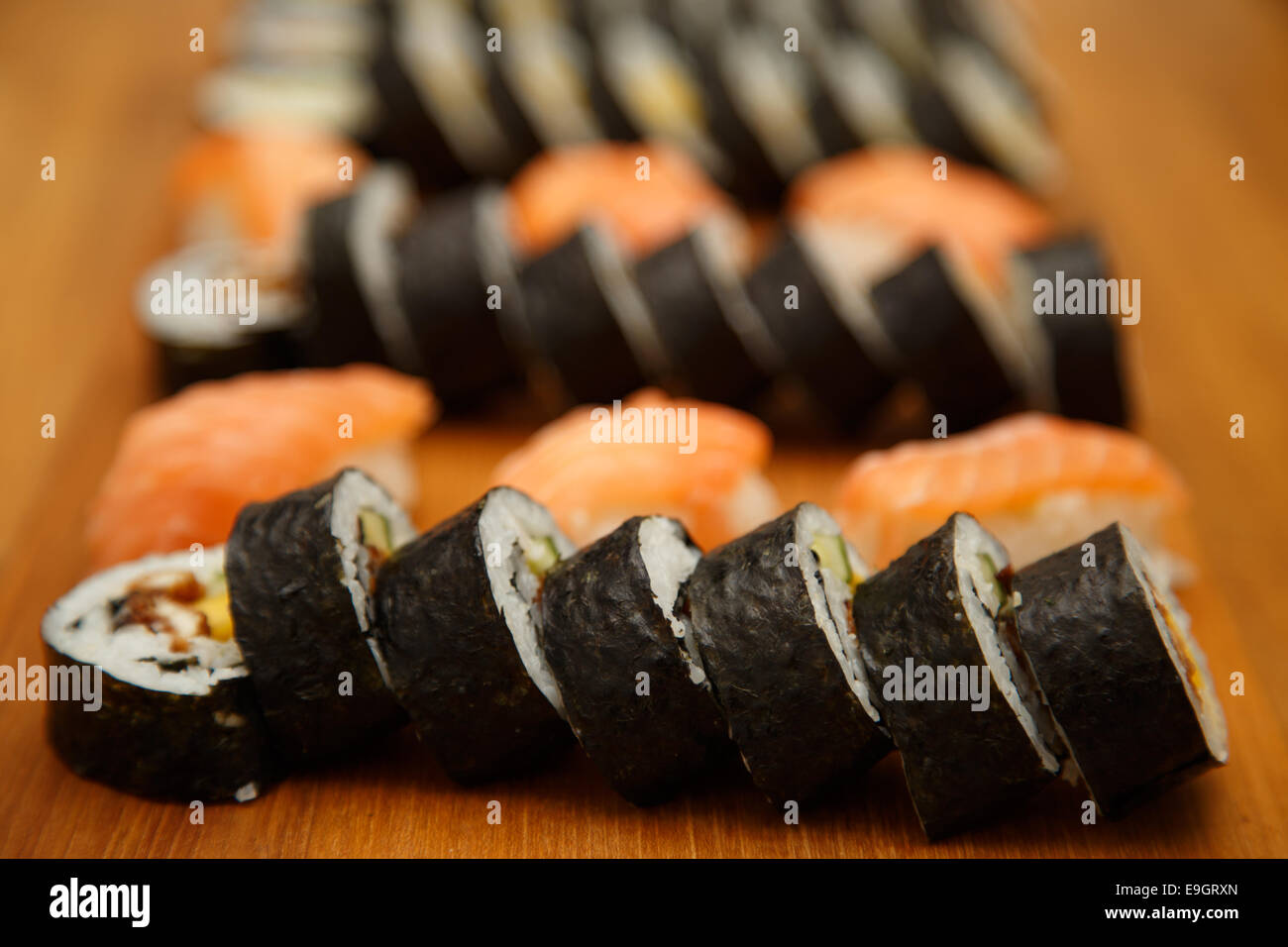 Home made sushi, ready to eat Stock Photo - Alamy