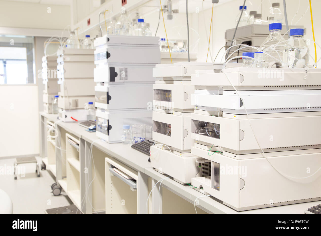 Research laboratory, no people, clean white, horizontal Stock Photo - Alamy