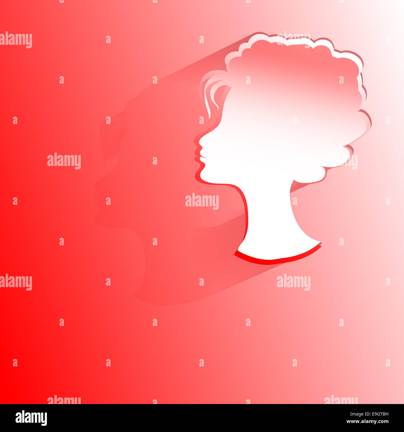 Girl profile face Cut Out Stock Images & Pictures - Alamy