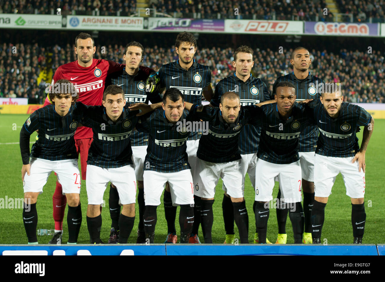 Cesena, Italy. 26th Oct, 2014. Inter team group line-up Football/Soccer ...