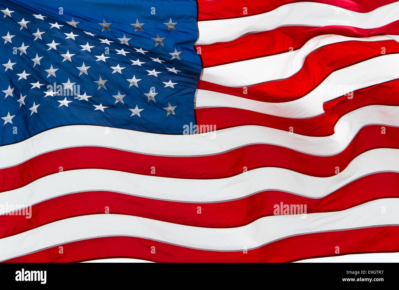 US flag ripling in wind Stock Photo - Alamy