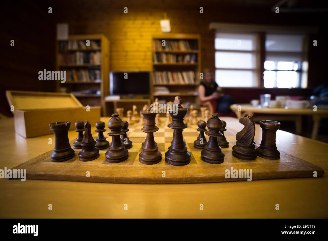 top down view of a chess board Stock Photo - Alamy