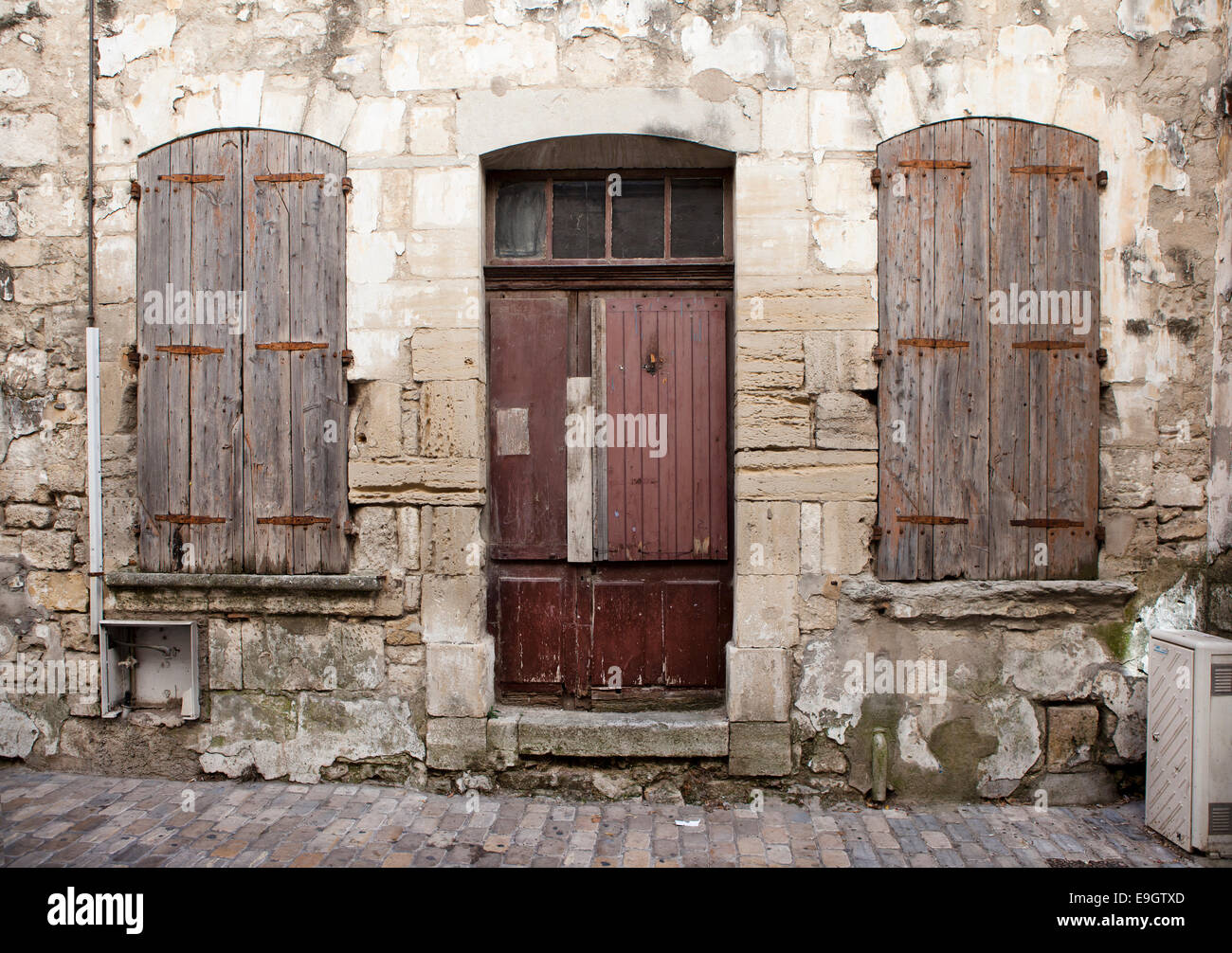 house ruin in the south of France where there is much poverty Stock ...