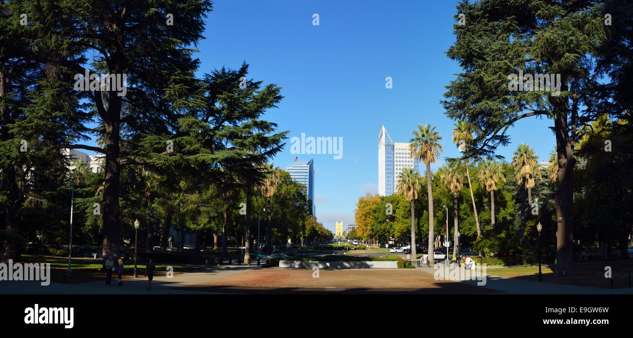 Panorama of Capitol Mall, Sacramento CA Stock Photo - Alamy