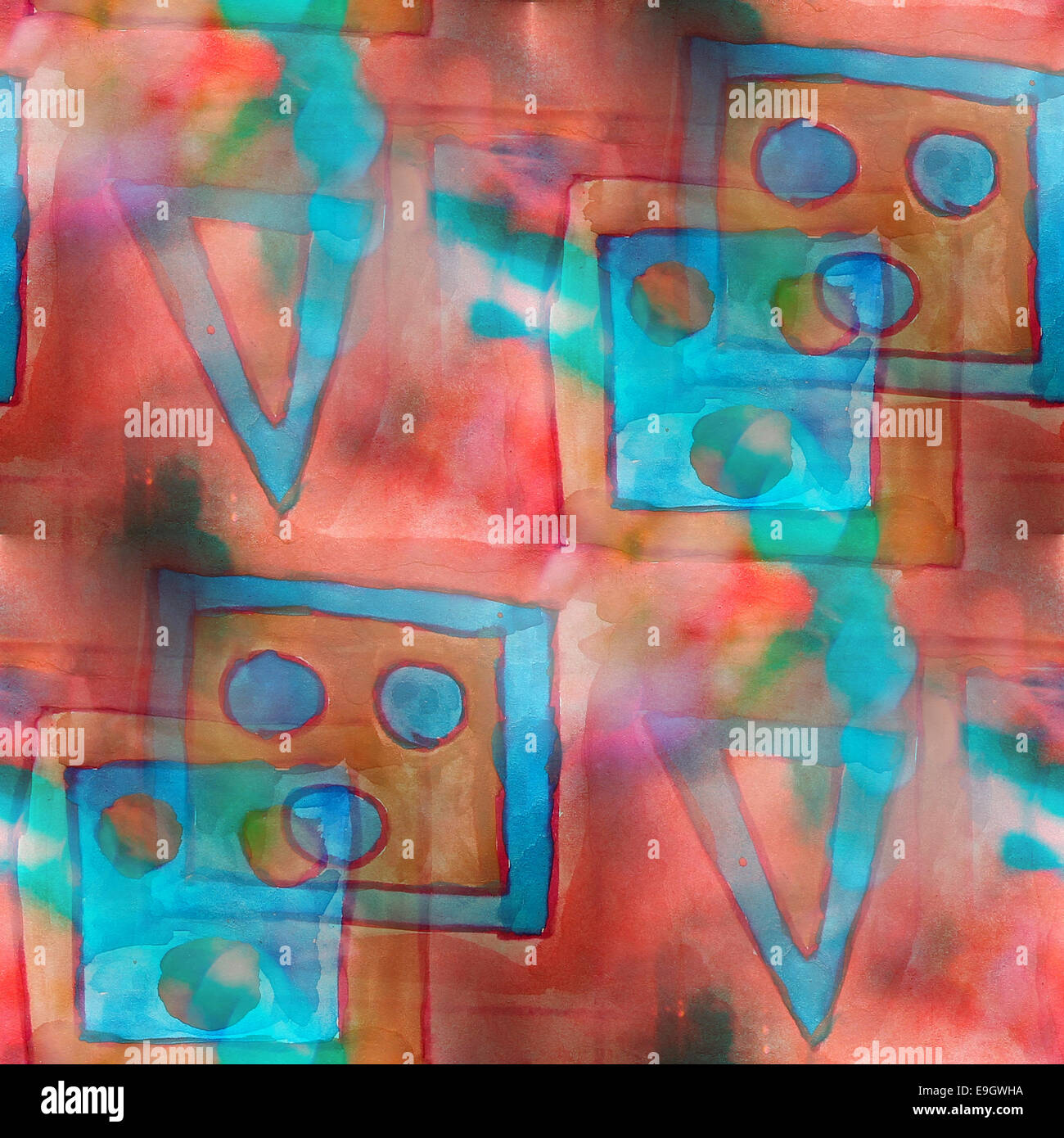 art splash background red, blue texture abstract watercolor seam Stock ...