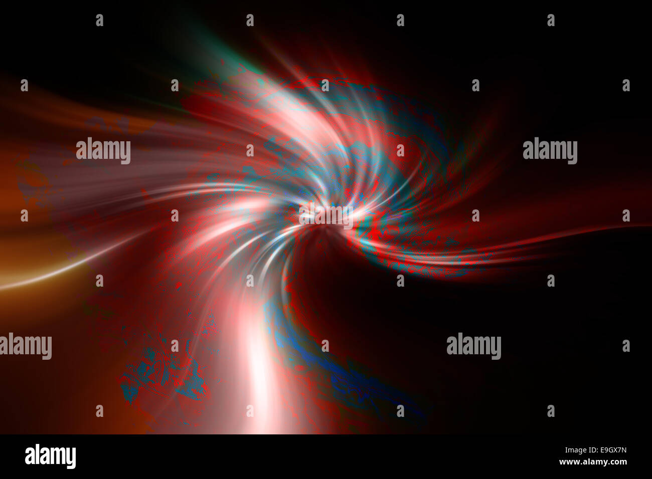 red abstract explosion on a black background Stock Photo - Alamy