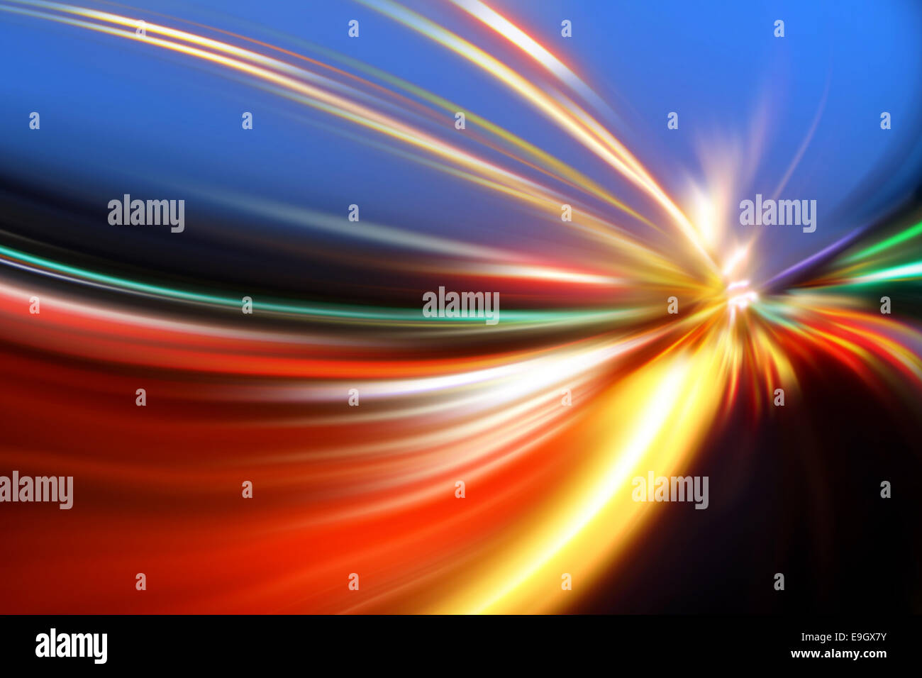 acceleration speed motion on night road Stock Photo - Alamy