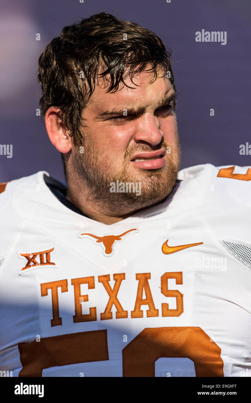 October 25, 2104: Texas Longhorns center Jake Raulerson (50) during the ...