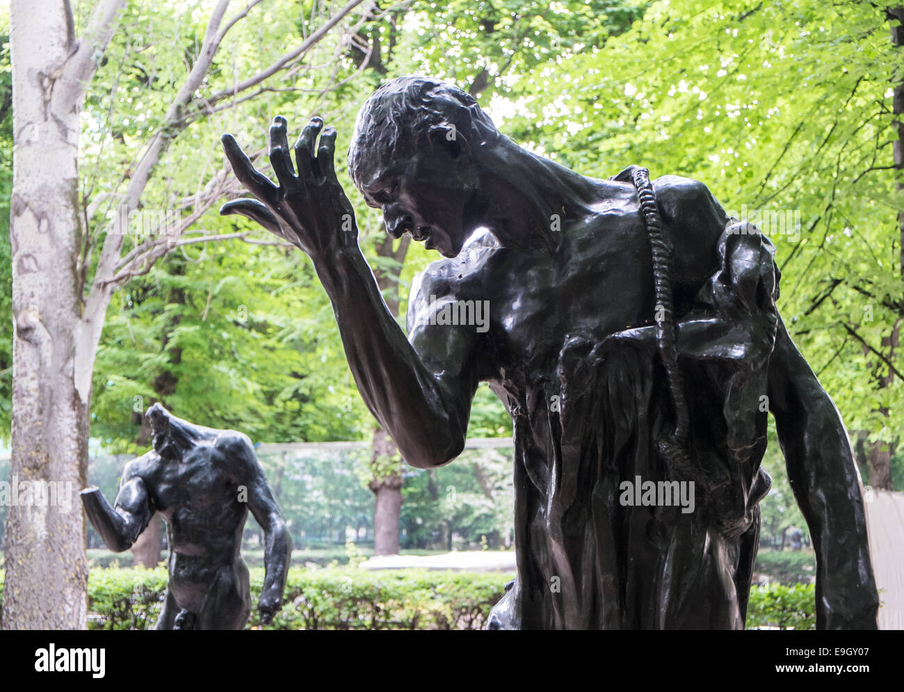 Large-scale sculpture on display at gardens of Rodin Museum, Paris ...