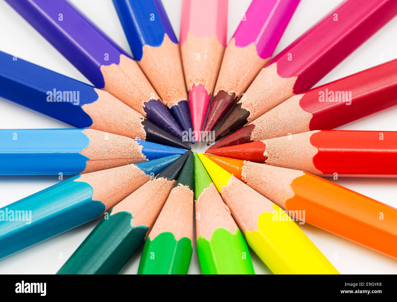 colorful rainbow background with pencils Stock Photo - Alamy