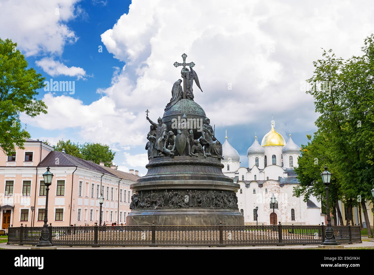 The Millennium of Russia is a famous bronze monument in the Novgorod Kremlin Stock Photo - Alamy