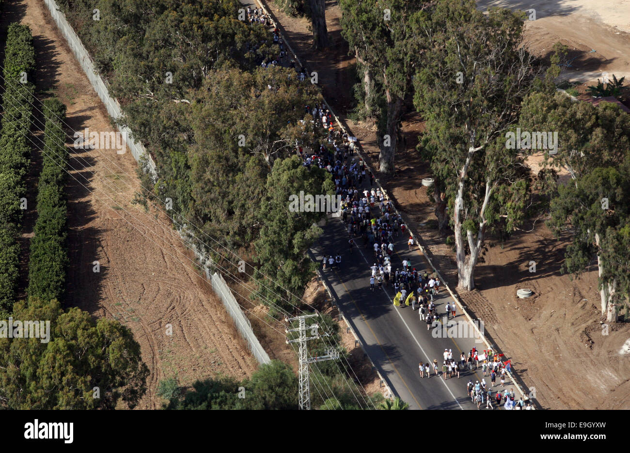 A protest March for the release of Gilad Shalit. Photographed in Israel ...