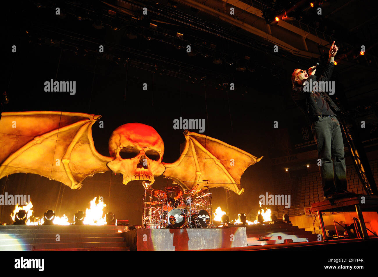 BARCELONA, SPAIN - NOV 25: Avenged Sevenfold, famous heavy metal band ...