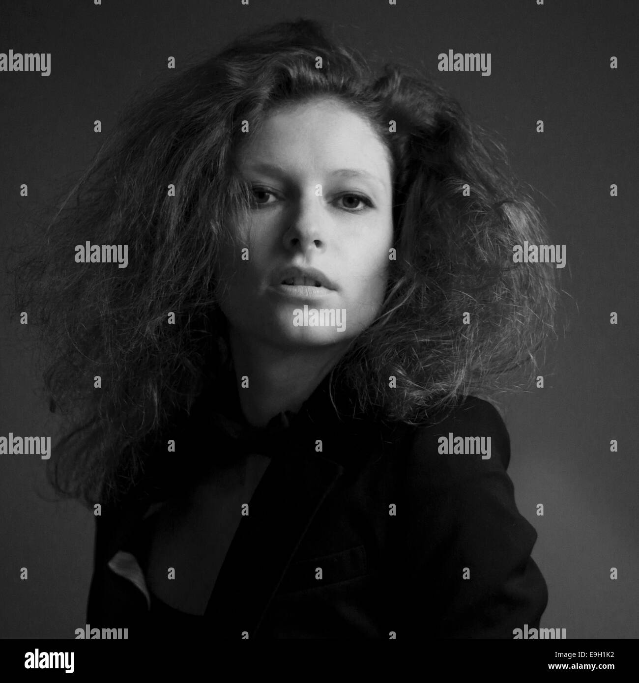 Backcombed hairstyle Black and White Stock Photos & Images - Alamy