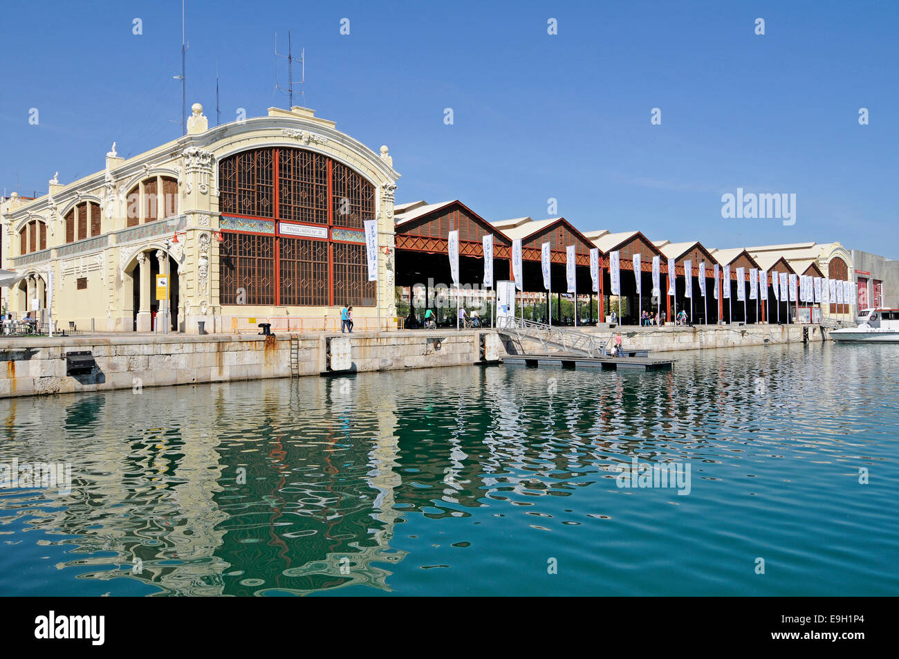 Warehouses in the port of Valencia, Valencian Community, Spain Stock ...