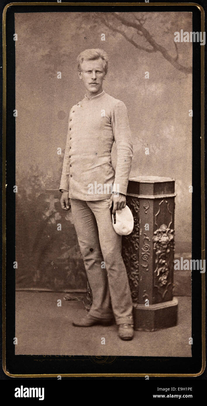 This 1886 portrait of Fridtjof Nansen, a renowned Norwegian explorer ...