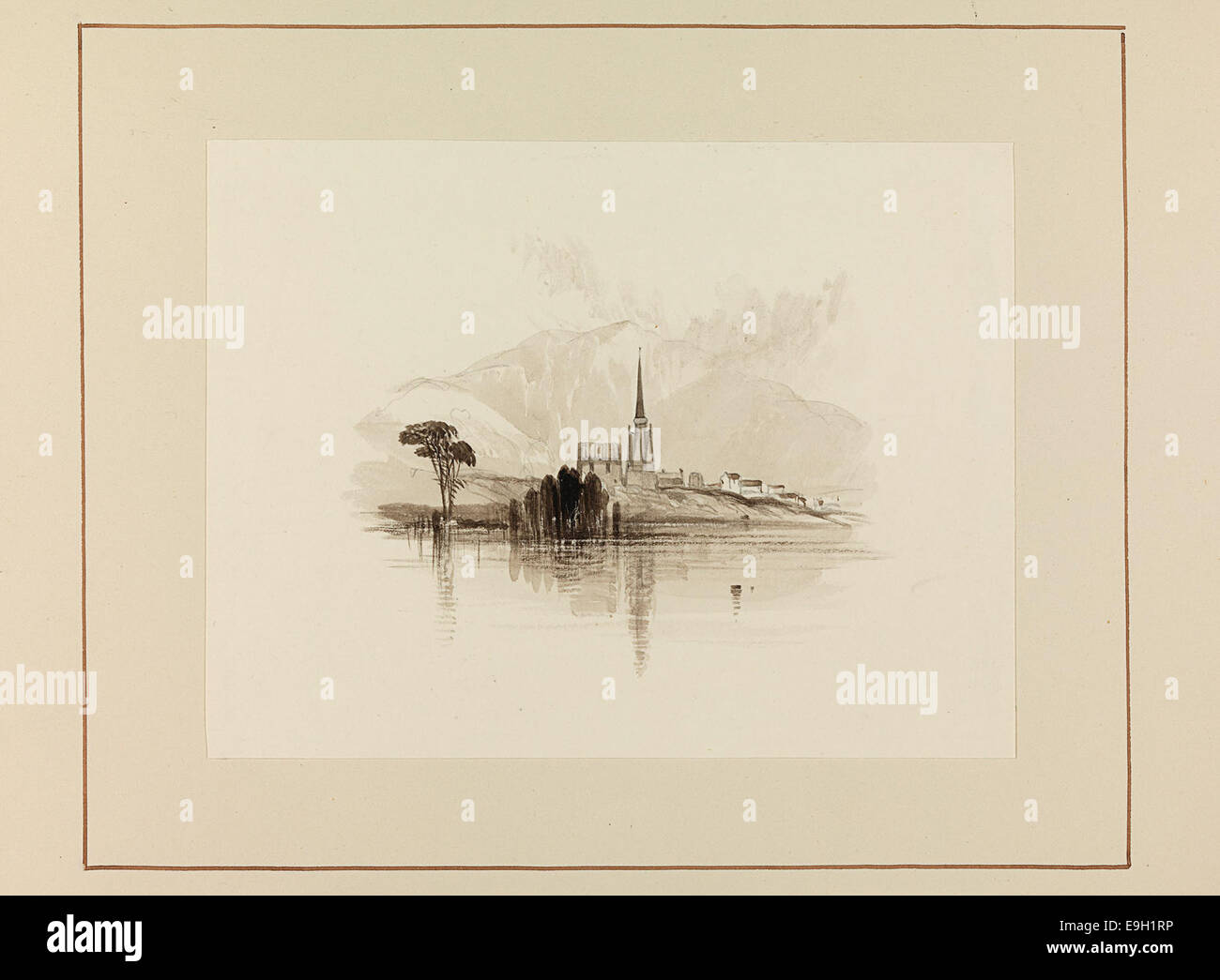 A watercolor painting by Robert Batty of Garnes, located in Nord ...